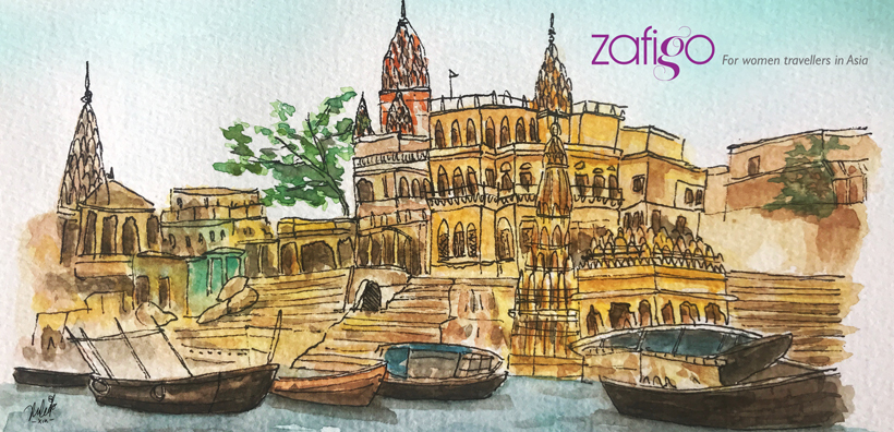 Cities-Watercolour-Painting-Varanasi_2019 - Zafigo